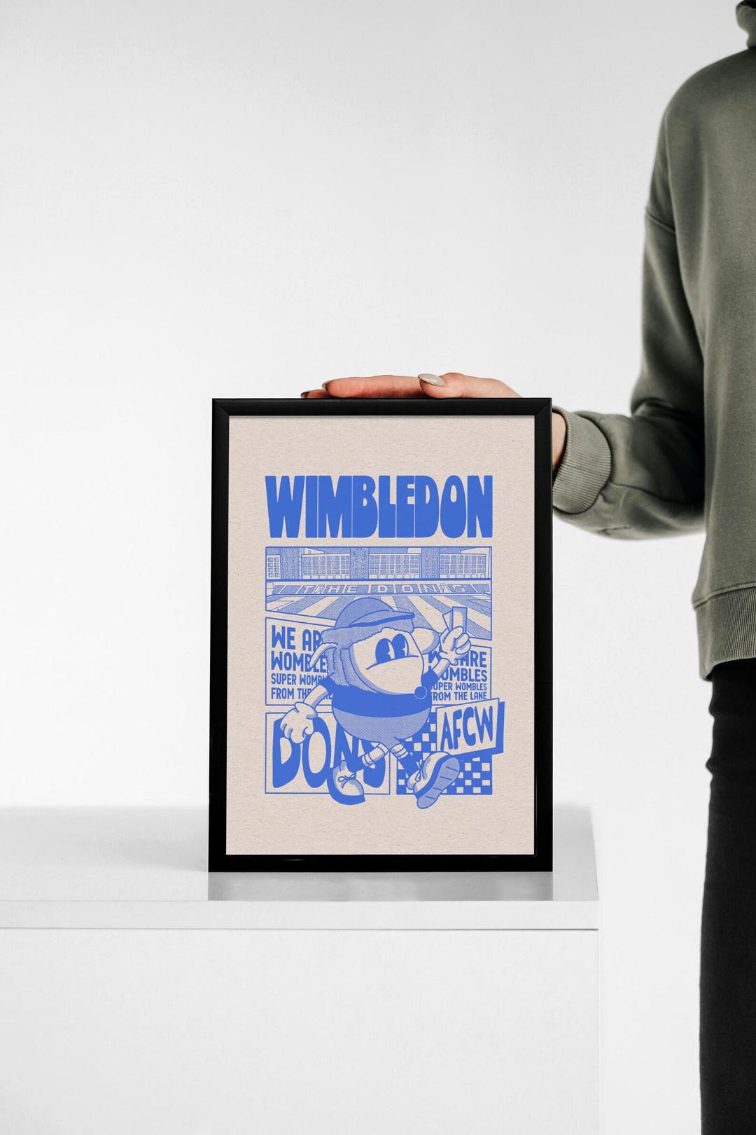 AFC Wimbledon Wall Art Print, DIGITAL DOWNLOAD, We Are Wombles Print ...