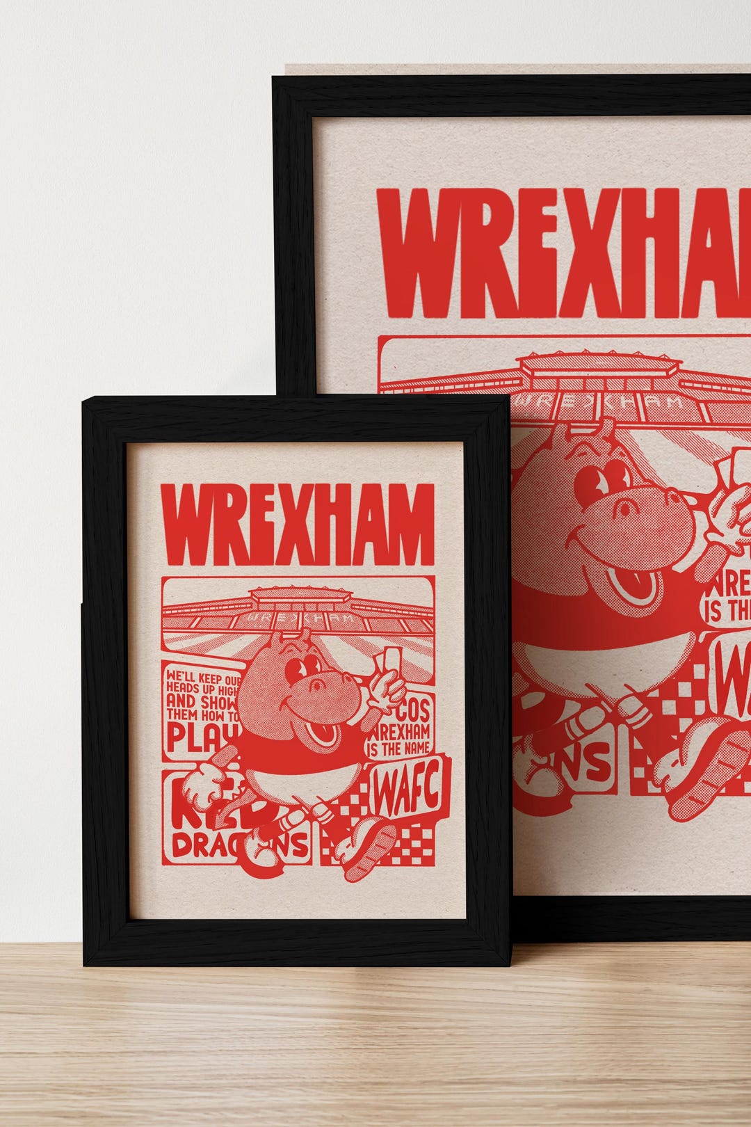 Wrexham AFC Wall Art Print, Framed/unframed, Wrexham is the Name Print ...