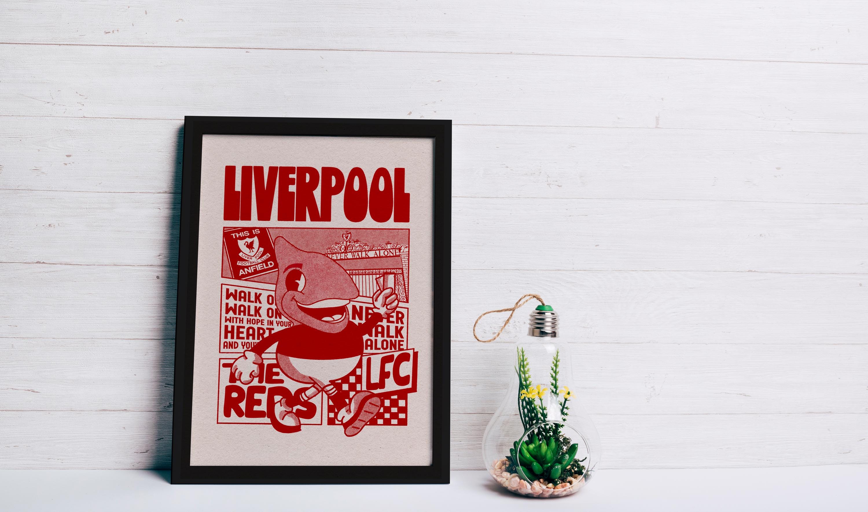 Liverpool Football Club Wall Art Print, Framed/unframed, You'll Never ...