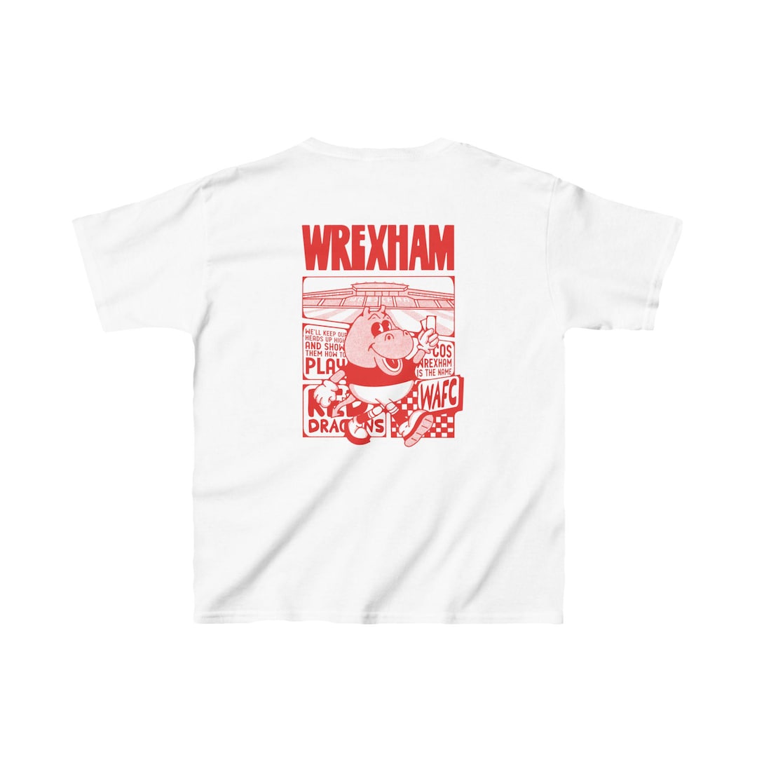 Kids Wrexham AFC Football Club T-shirt, Wrex the Dragon, Football Shirt ...
