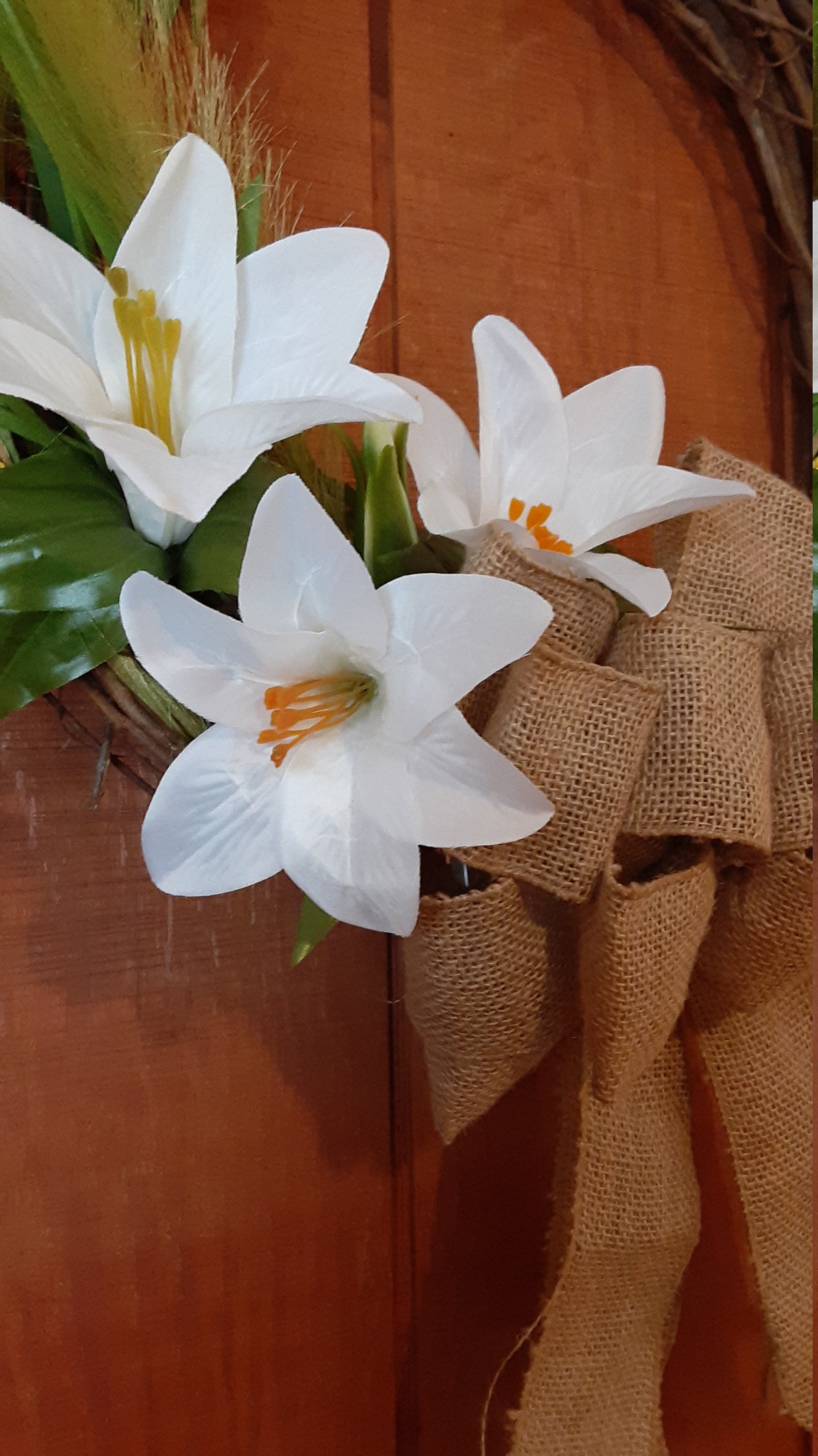 Wildflower and Lily Wreath, Wedding Wreath, Farmhouse Wreath, Mother's ...