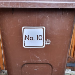 Personalised Wheelie Bin Stickers// Numbers for Wheelie Bins, Wheelie ...