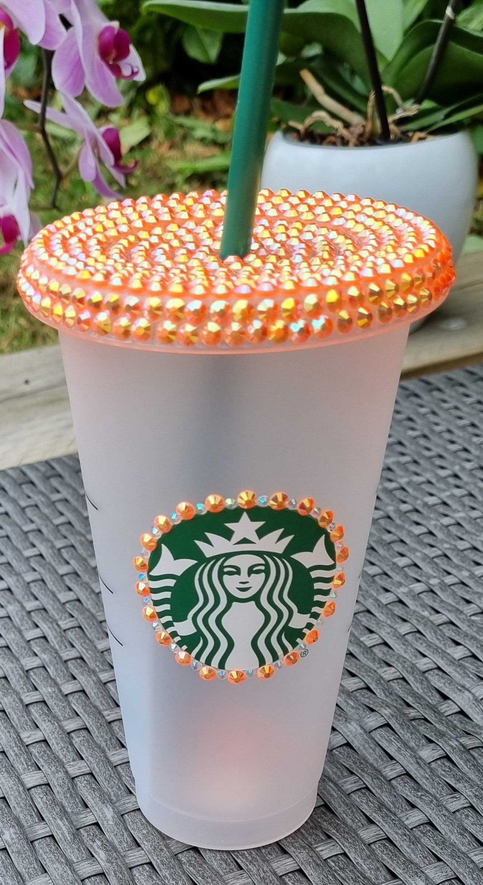 Starbucks Rhinestone Cold Cup Personalised//bling, Tumbler, With Straw ...
