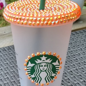 Starbucks Rhinestone Cold Cup Personalised//bling, Tumbler, With Straw ...