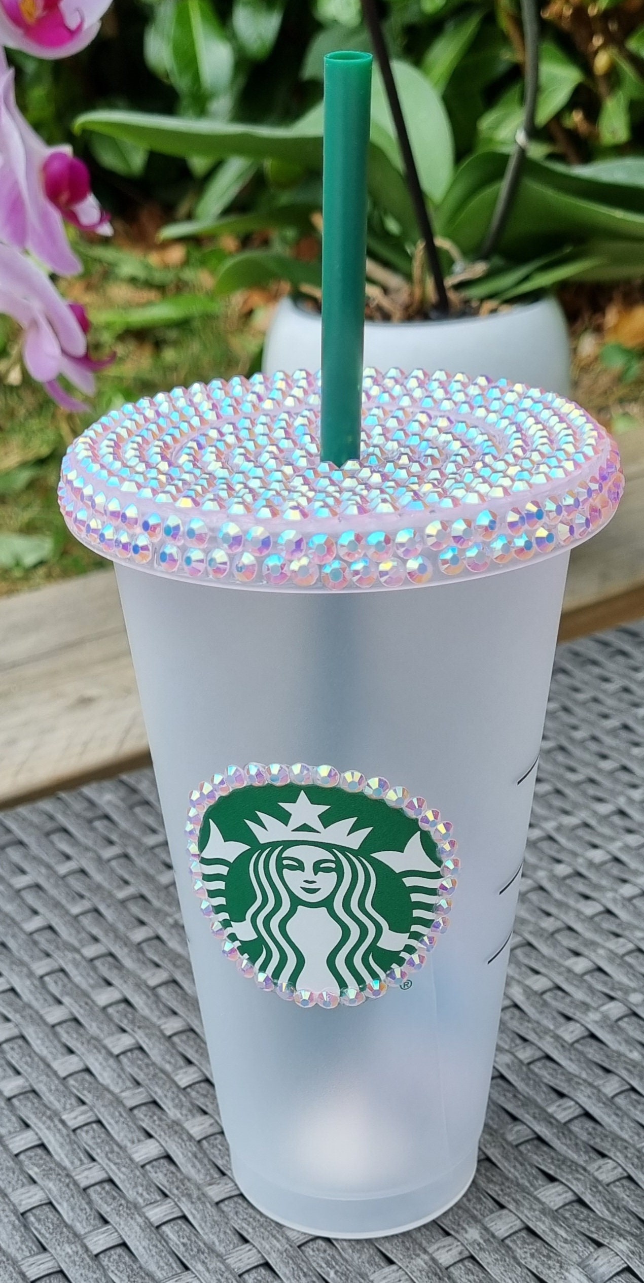 Starbucks Rhinestone Cold Cup Personalised//bling, Tumbler, With Straw ...