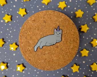 Wizard Cat Enamel Pin - Etsy