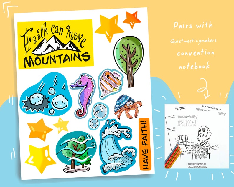 JW Kid's Stickers Bible Characters Daniel Powerful | Etsy