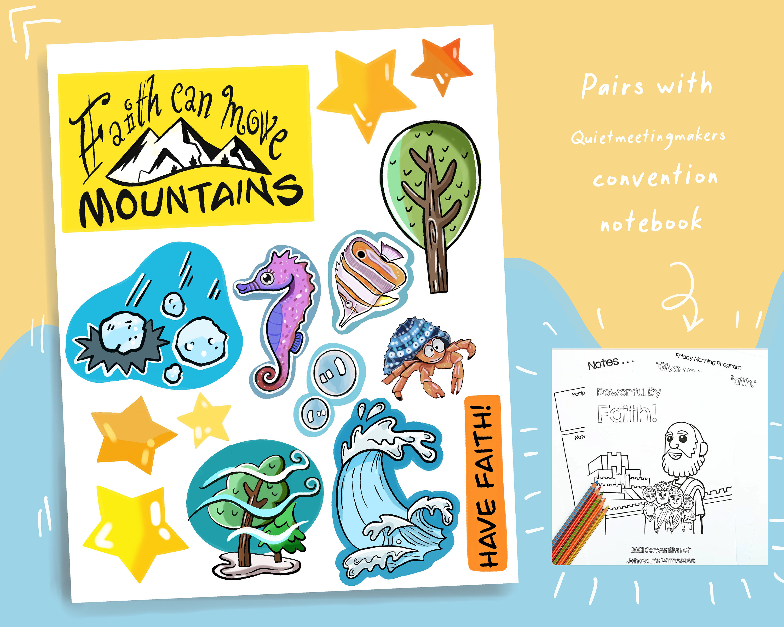 JW Kid's Stickers Bible Characters Daniel Powerful | Etsy