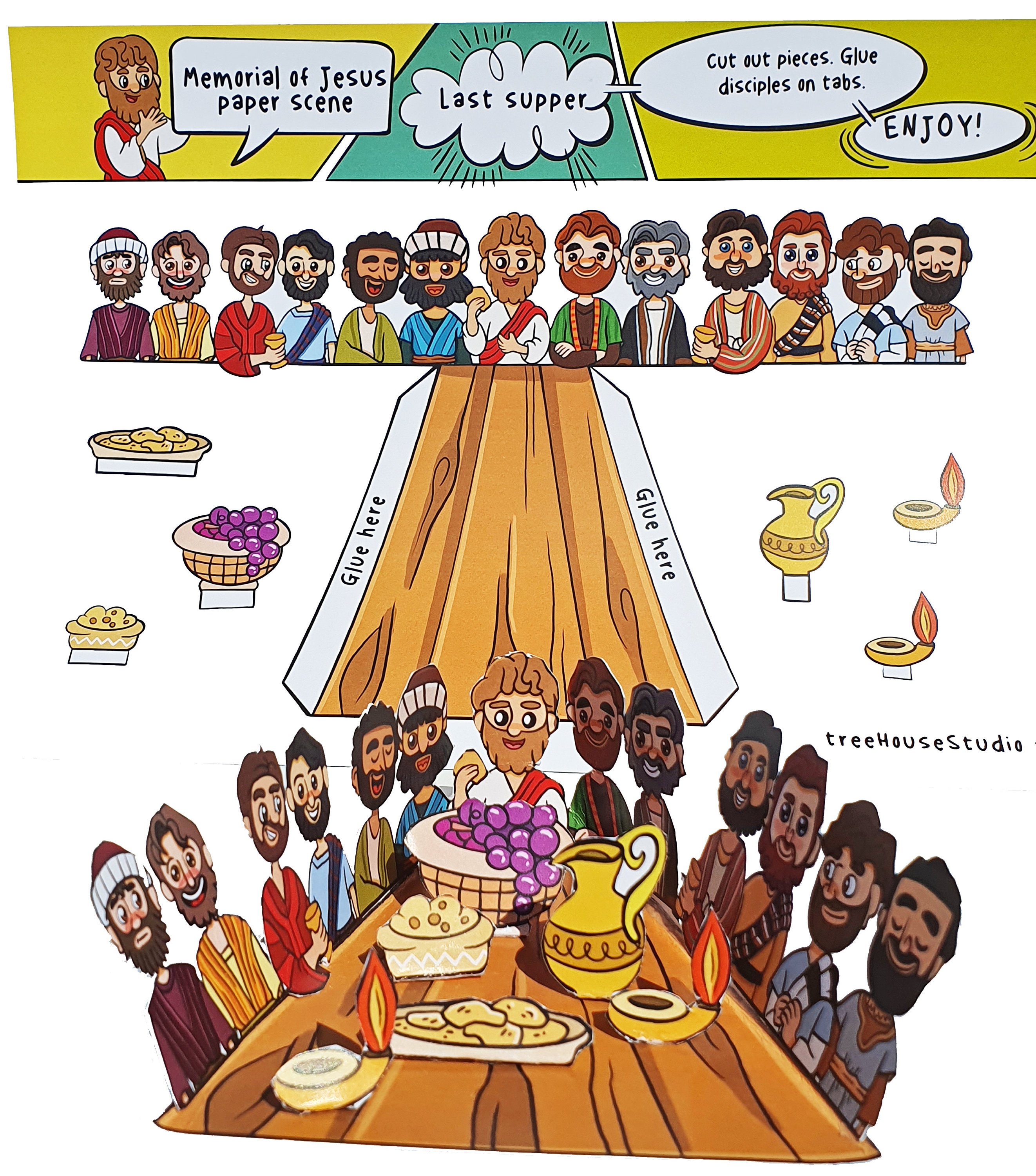 JW Kid's Paper Craft Scenes | Bible Characters |memorial | PDF Download ...