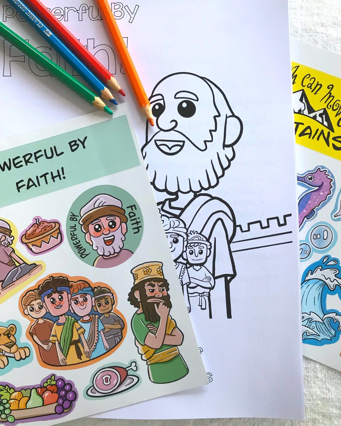 JW Kid's Stickers Bible Characters Daniel Powerful - Etsy UK