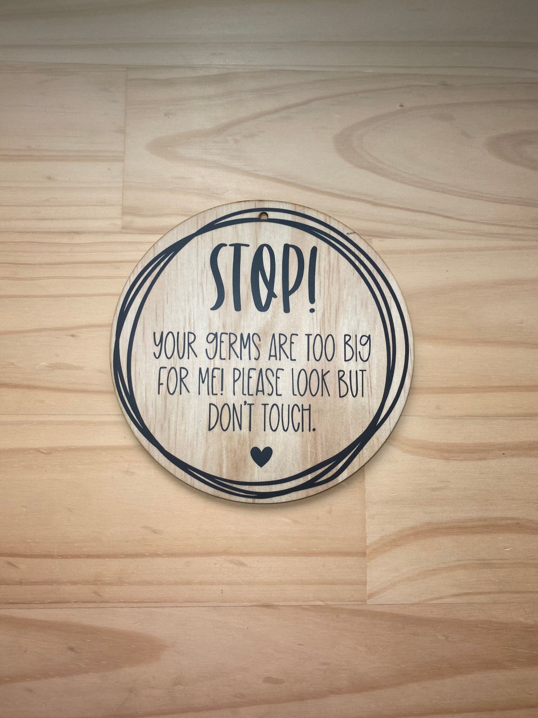 New Baby Pram Sign Germ Plaque Stop Dont Touch Sign - Etsy UK