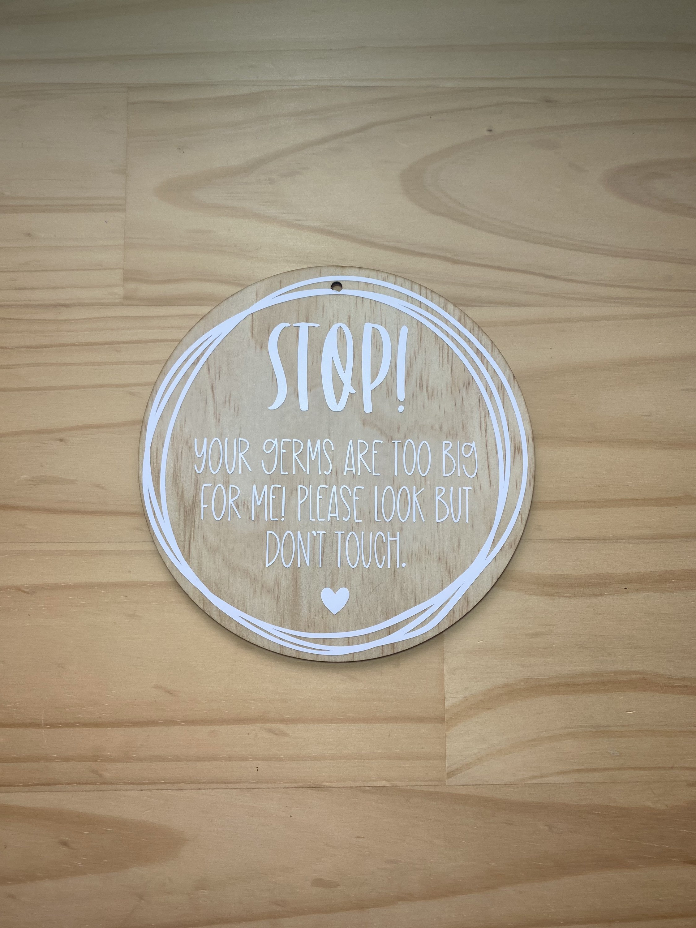 New Baby Pram Sign Germ Plaque Stop Dont Touch Sign - Etsy UK