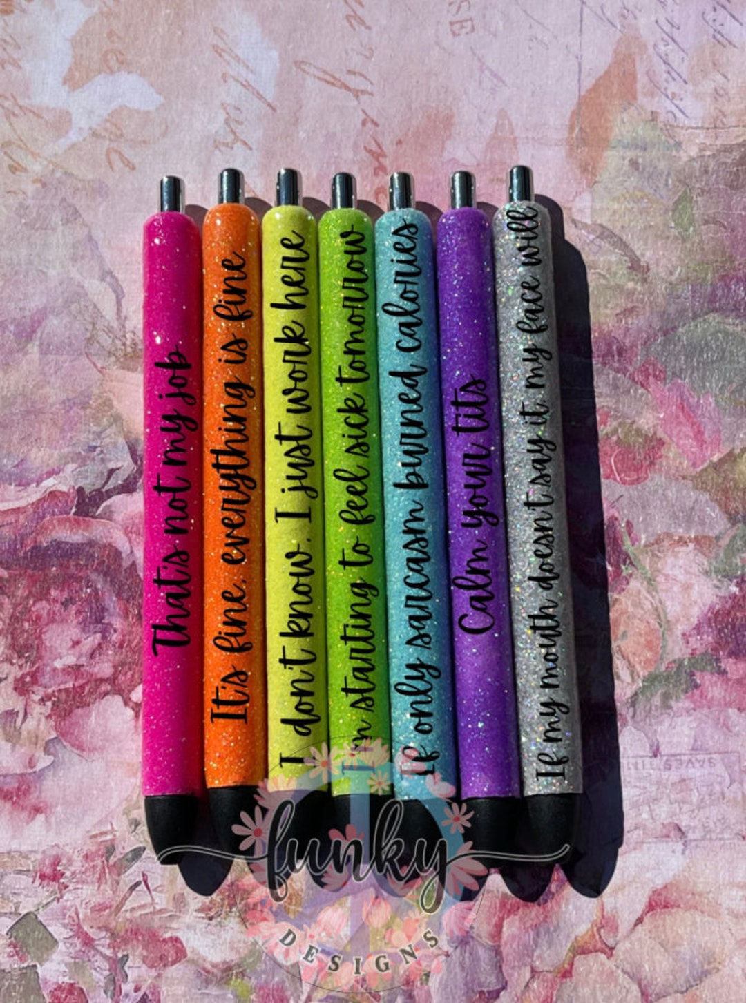 Glitter Pens | Funny Pens | Days of the Week Pens | Epoxy Pens | Funny ...