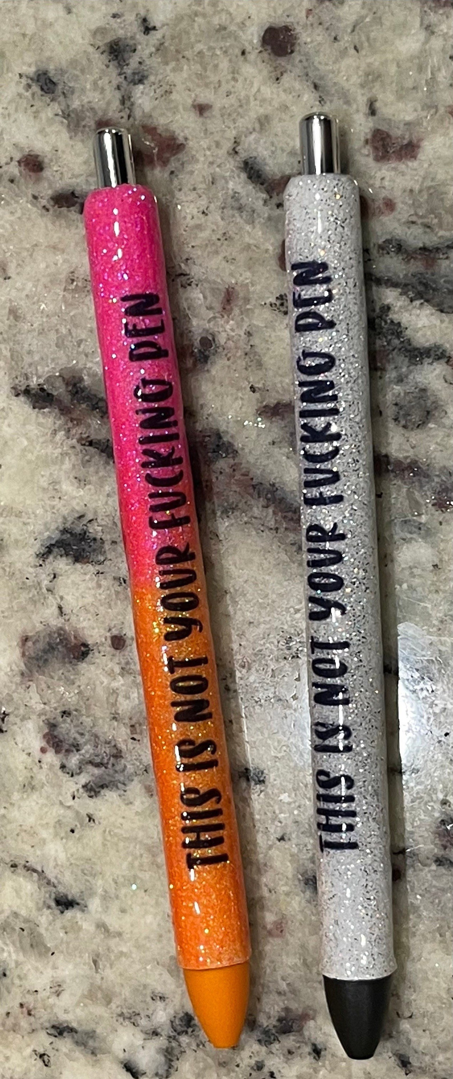 Custom Glitter Pens Cus Word Pens Not Your Pen Days of - Etsy