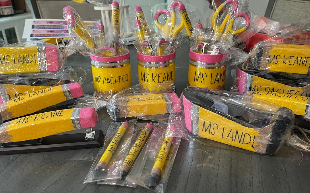Pencil Stapler | Glitter Stapler | Teacher Gifts | Personalized Teacher ...