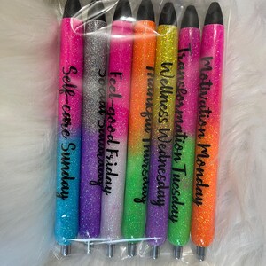 Glitter Pens | Motivational Pens | Days of the Week Pens | Epoxy Pens ...