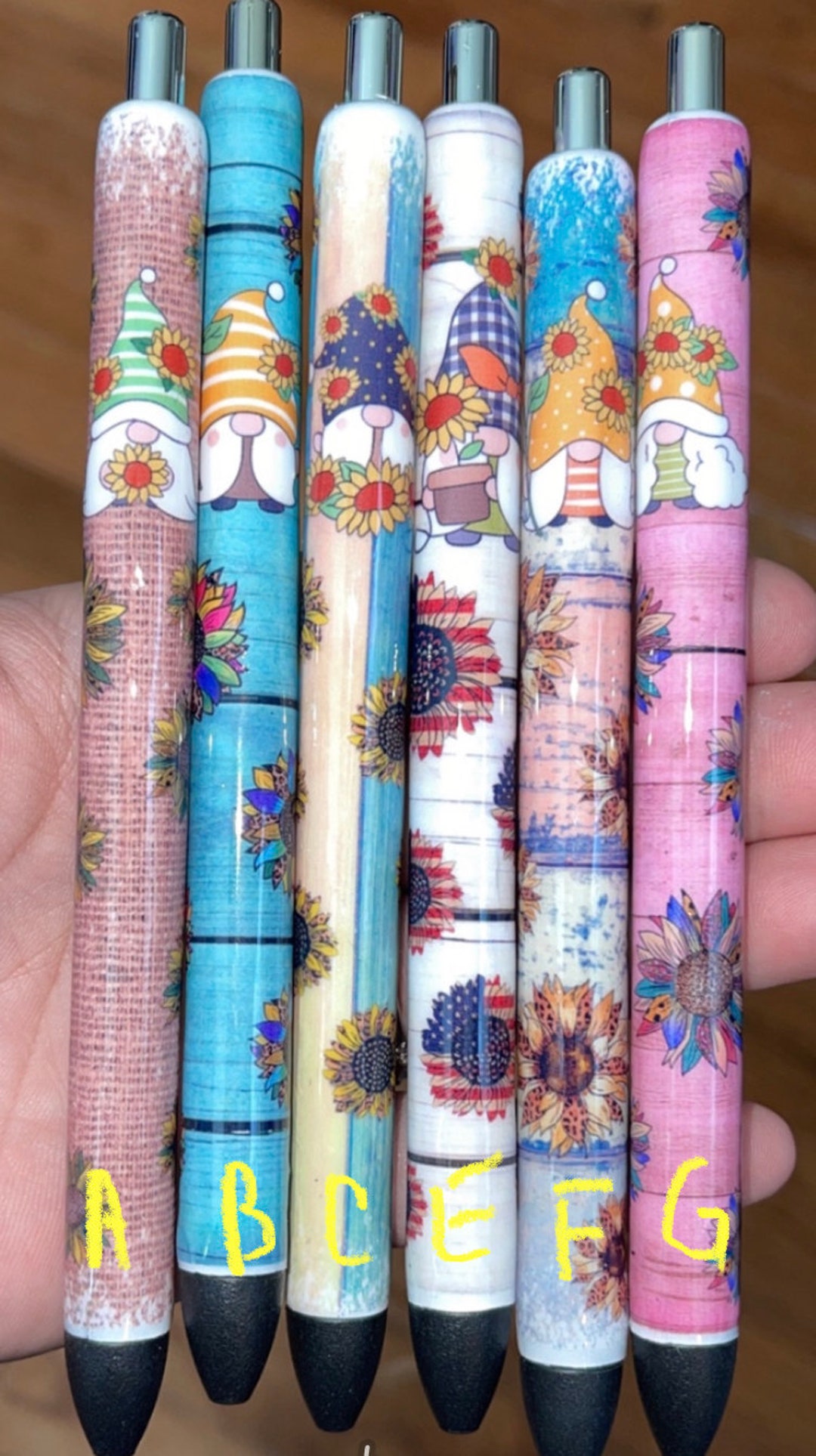 Gnome Pens Garden Gnome Pens Epoxy Pens UV Resin Pens - Etsy