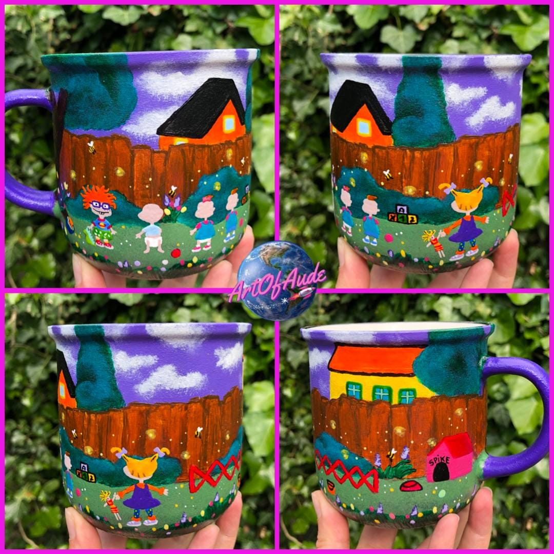 Rugrats Mug, Cynthia Doll Mug, Angelica, Chukie Finster, Rugrats Spike ...