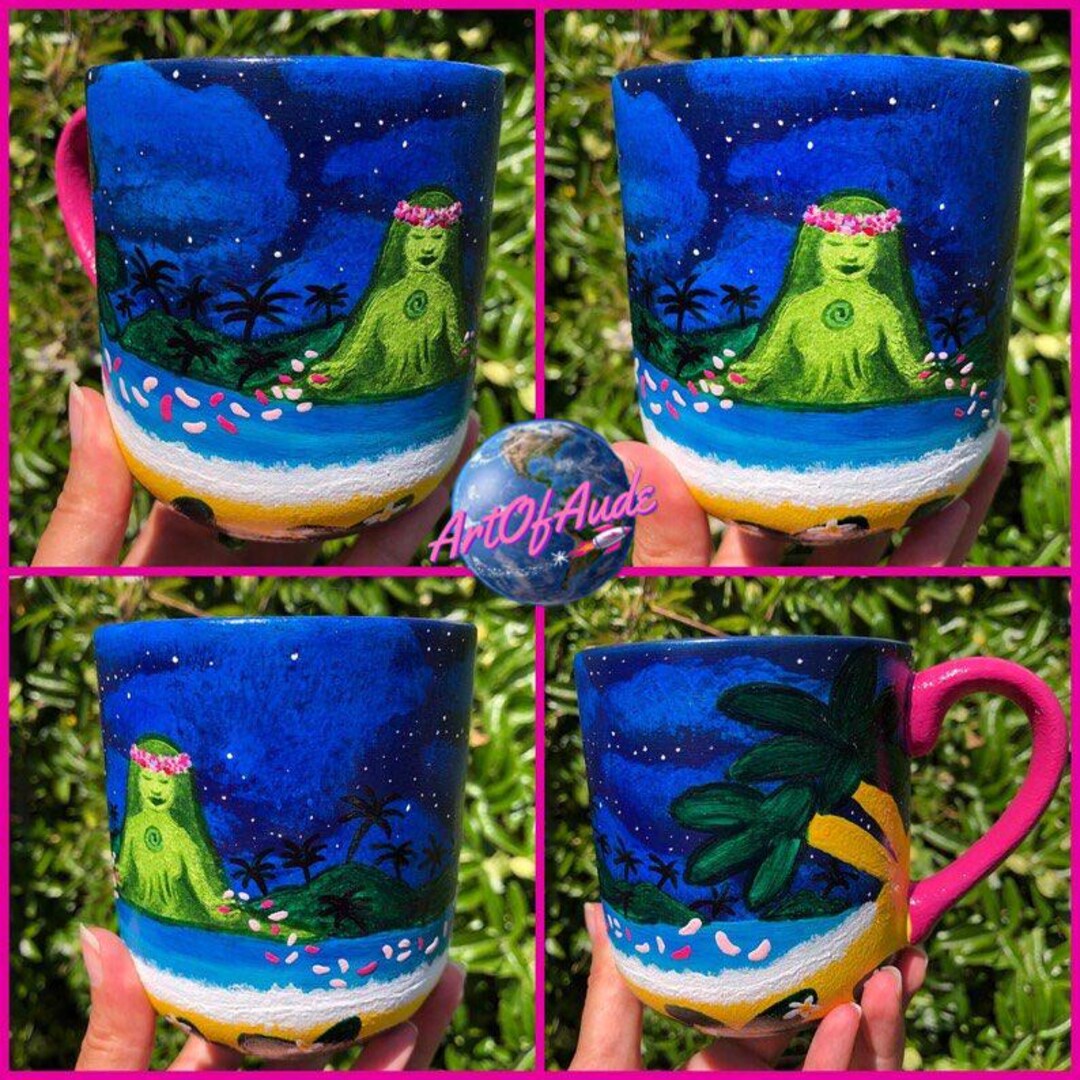 Moana Mug, Moana Te Fiti Mug, Handpainted Moana Mug, Mother Earth Mug ...