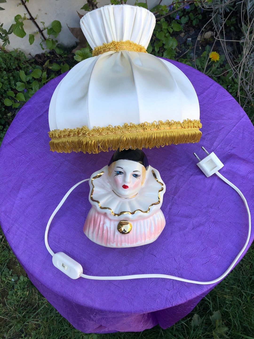Vintage Pierrot Lamp Columbine Moonlight My Friend Pierrot - Etsy