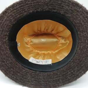 VINTAGE JACOB WOOL Mens Hat Brown Herringbone Tweed Size Xl Pure ...