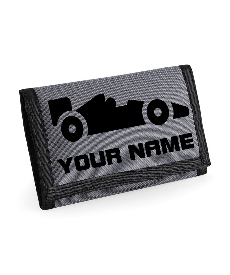 Personalised Race Car Formula One Style Wallet/purse - Add Your Name ...