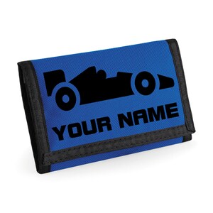 Personalised Race Car Formula One Style Wallet/purse - Add Your Name ...