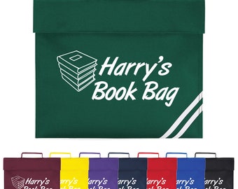 Personalised Childrens Book Bag Add Your Name Kids School | Etsy
