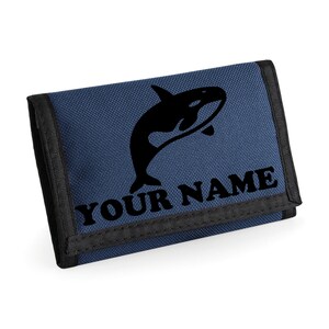 Personalised Killer Whale Orca Wallet/purse - Add Your Name, Custom ...