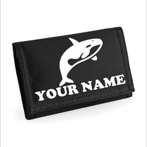 Personalised Killer Whale Orca Wallet/purse - Add Your Name, Custom ...