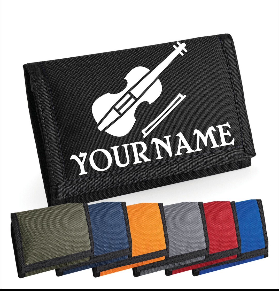 Personalised Violin Wallet/purse - Add Your Name, Custom Printing - Etsy