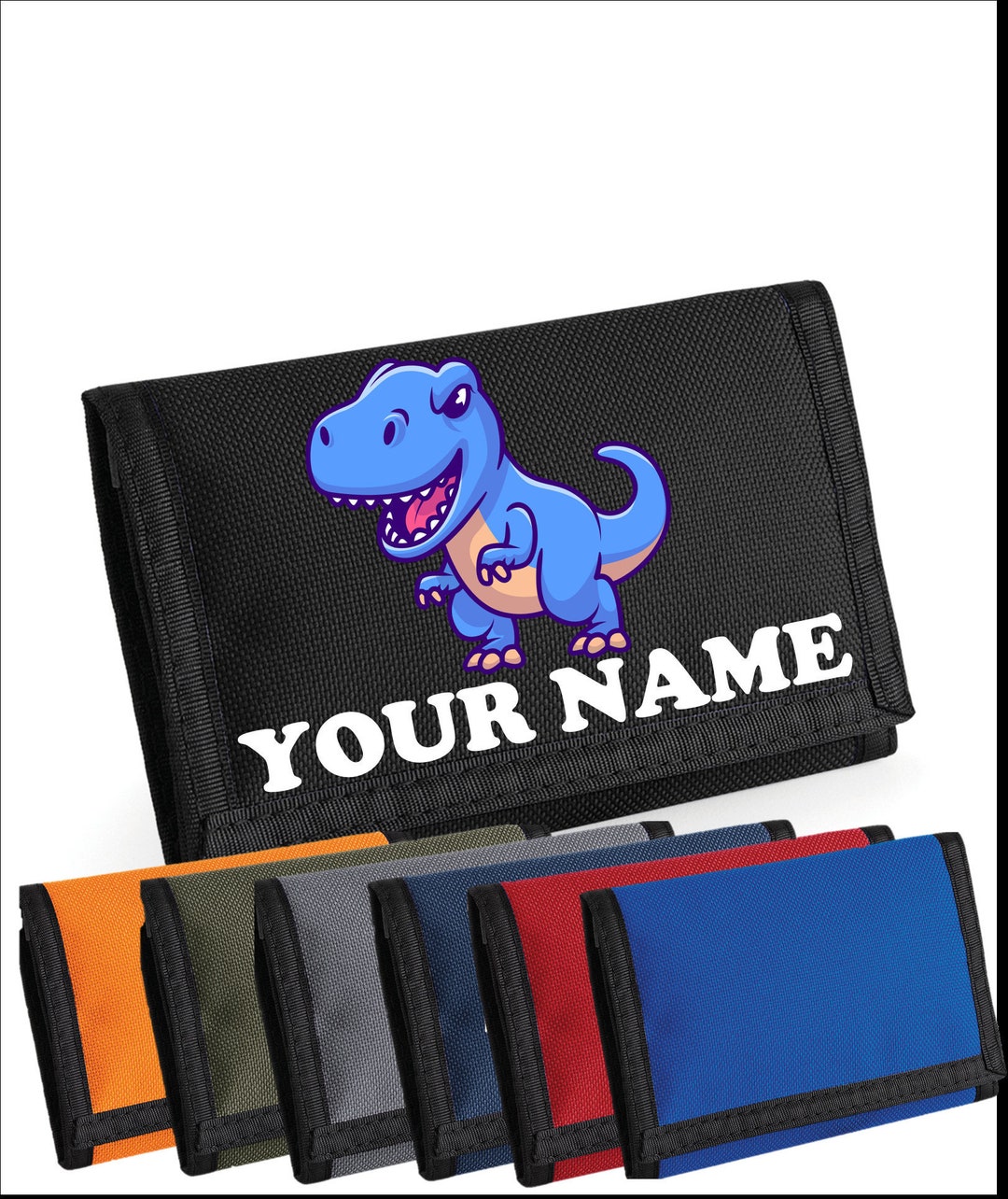 Personalised T-rex Cute Kawaii Dinosaur Tyrannosaurus Rex Wallet/purse ...