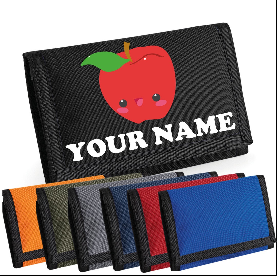 Personalised Apple Kawaii Fruit Wallet/purse - Add Your Name, Custom ...