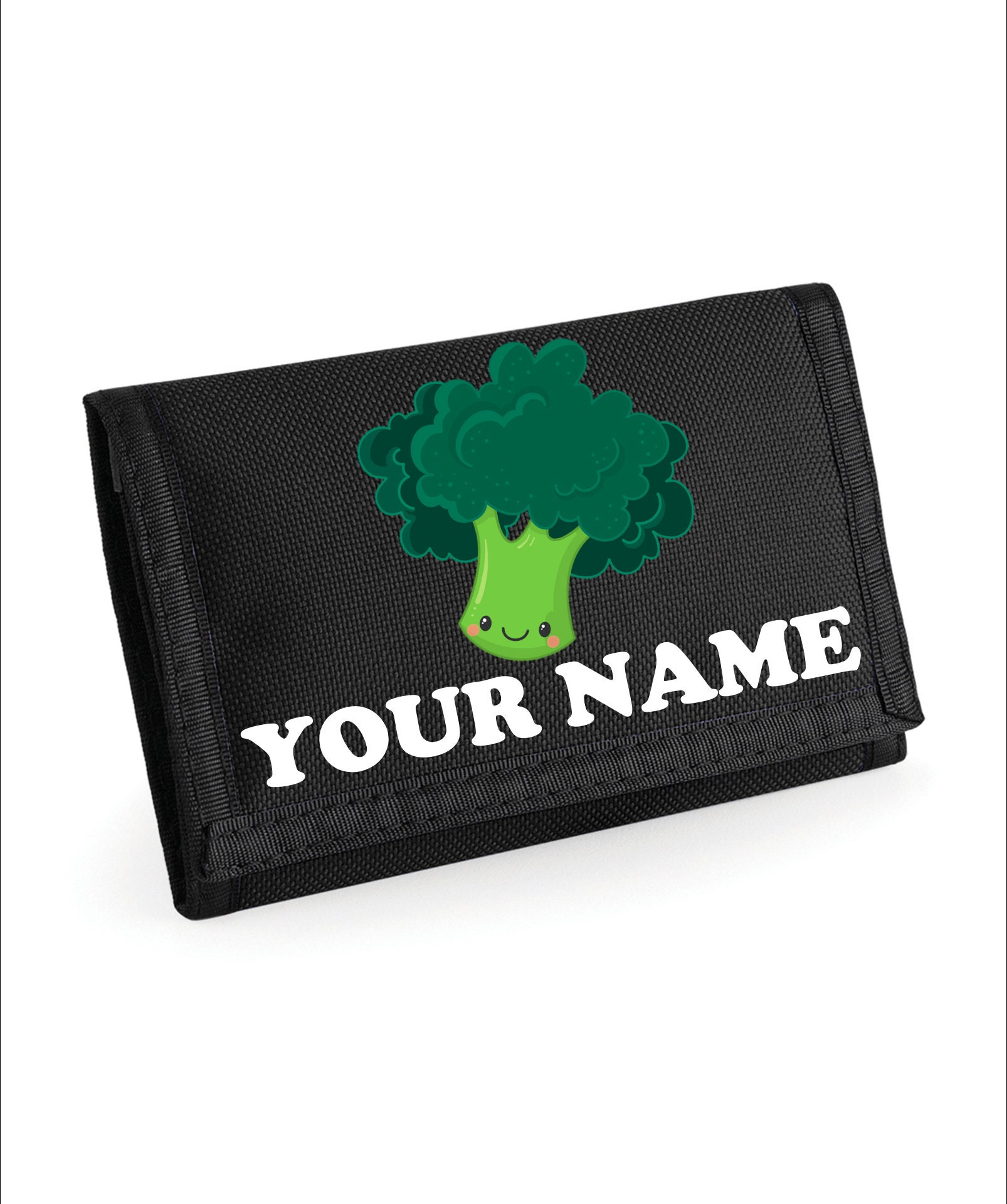 Personalised Cute Broccoli Kawaii Vegetable Wallet/purse - Add Your ...