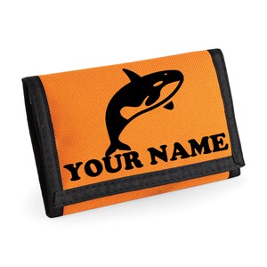 Personalised Killer Whale Orca Wallet/purse - Add Your Name, Custom ...