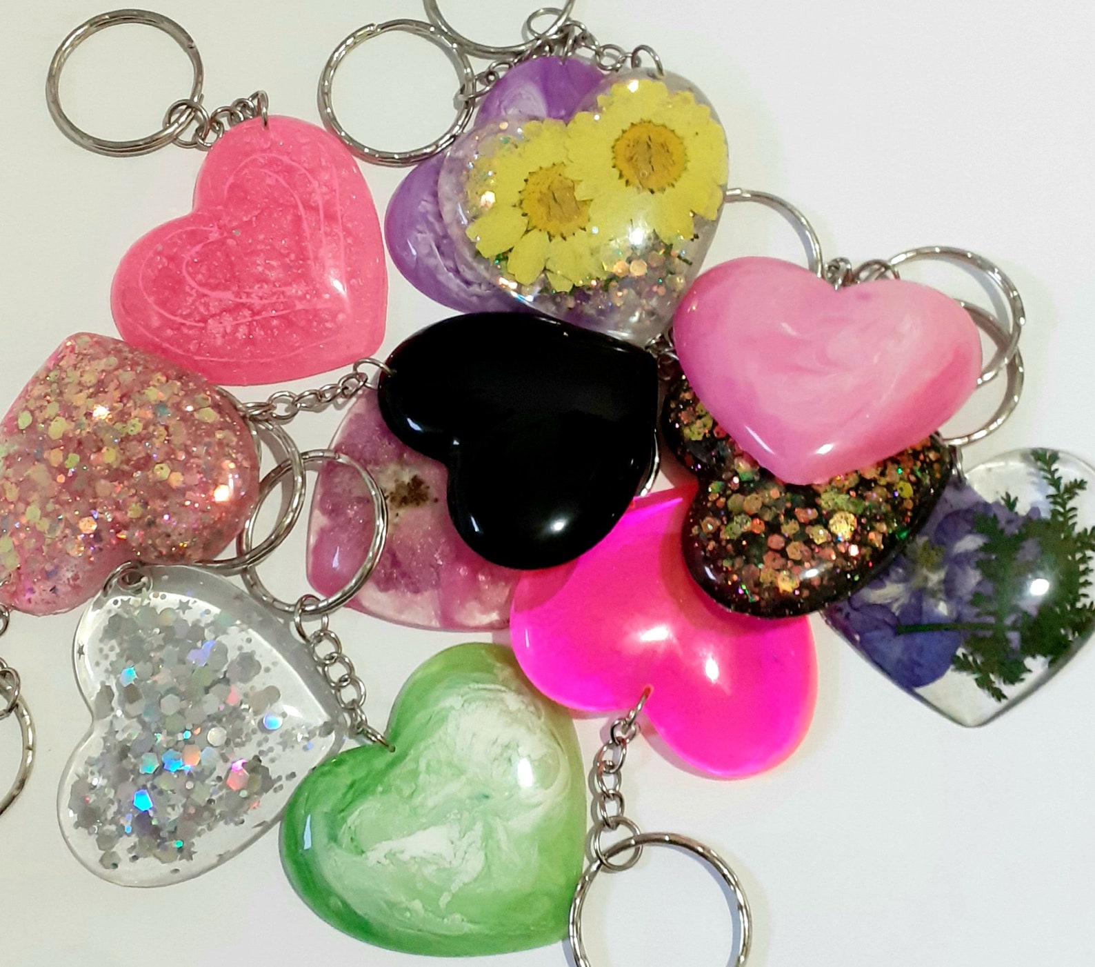 Custom Heart keychains cute pretty hearts personalized love | Etsy