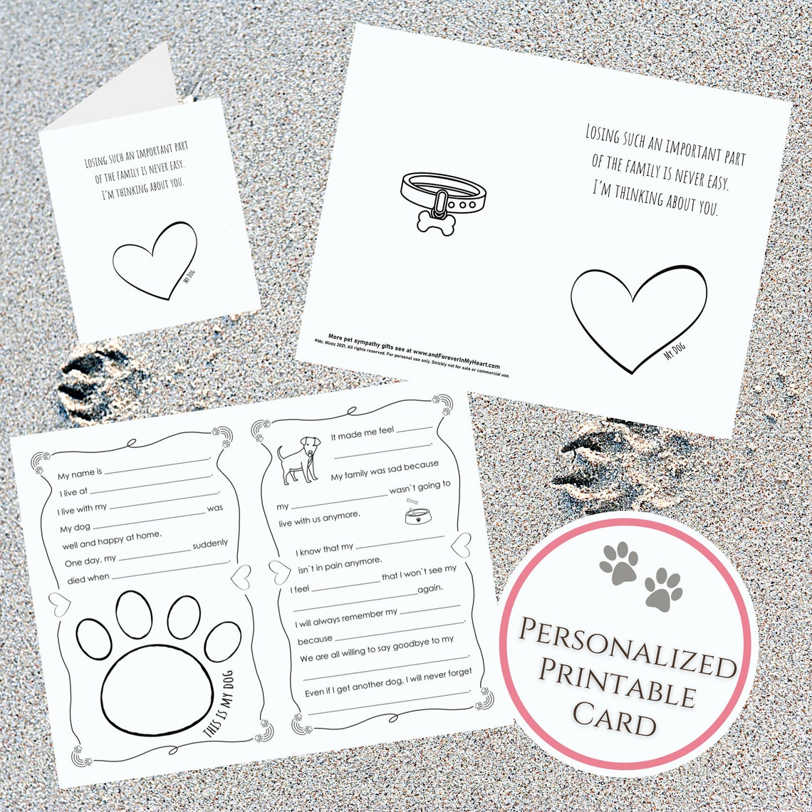 Dog Sympathy Card Dog Bereavement Card Dog Passed Away - Etsy