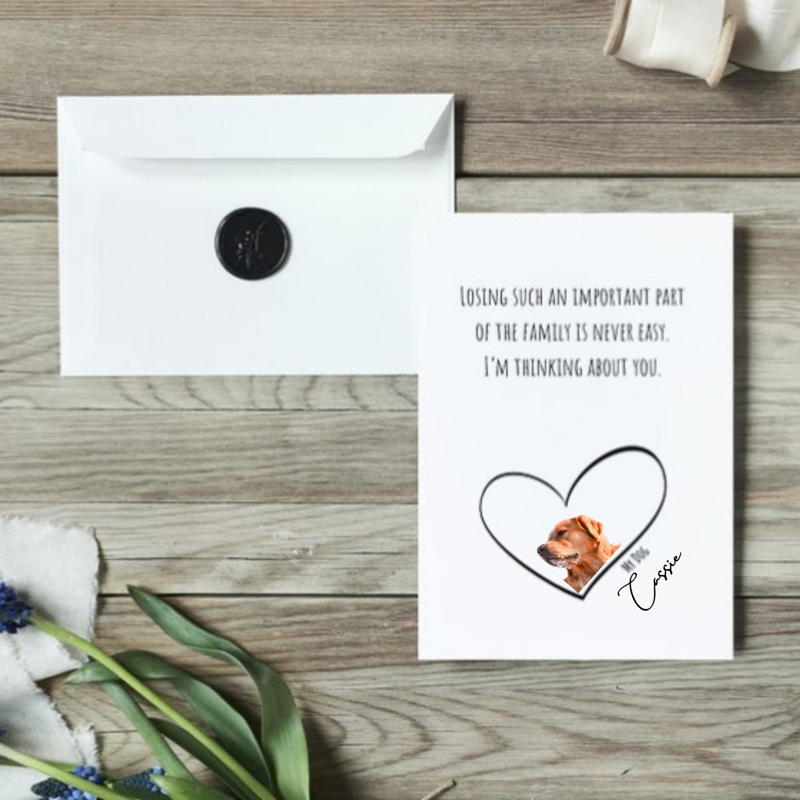 Dog Sympathy Card Dog Bereavement Card Dog Passed Away - Etsy