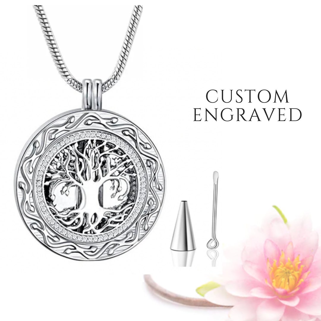 Tree of Life Urn Necklace | Celtic Tree of Life Cremation Jewelry ...