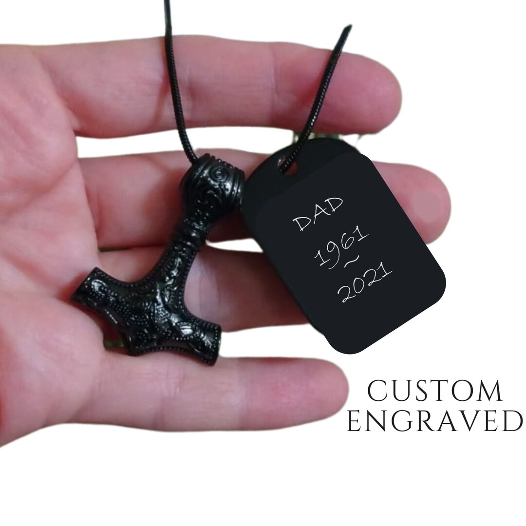 Mjolnir Urn Necklace for Human Ashes | Mens Urn Necklace | Memorial ...