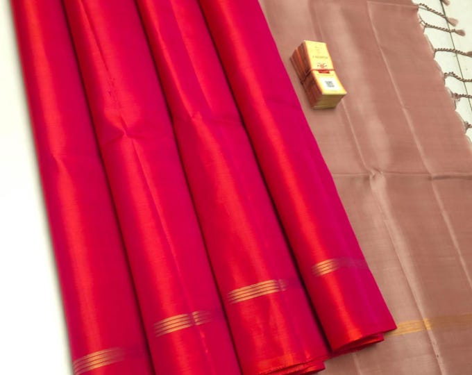 Pure Kanchipuram Soft Silk Saree Light Weight Saree With Weaving Pallu ...