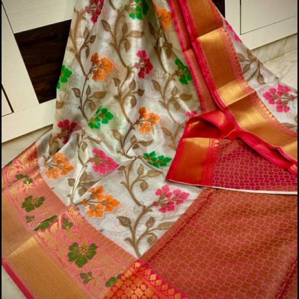 Tissue Silk Saree - Etsy