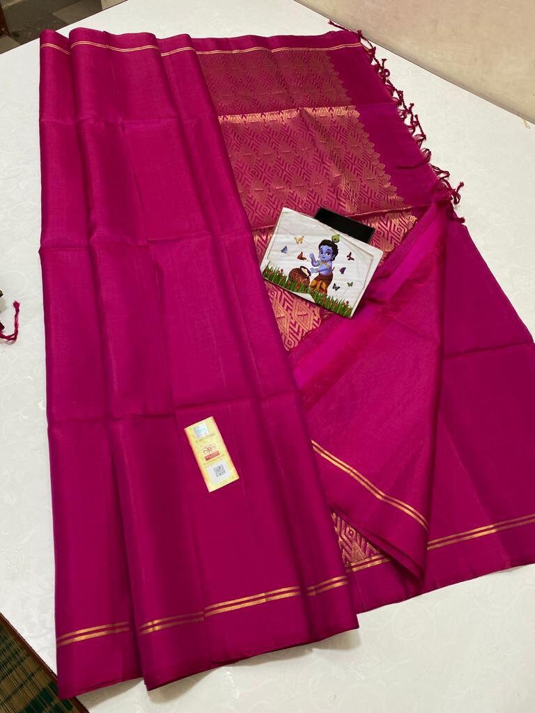 Silk Mark Certified| Pure Handloom Soft Silk Saree Weaving Butta | Soft ...
