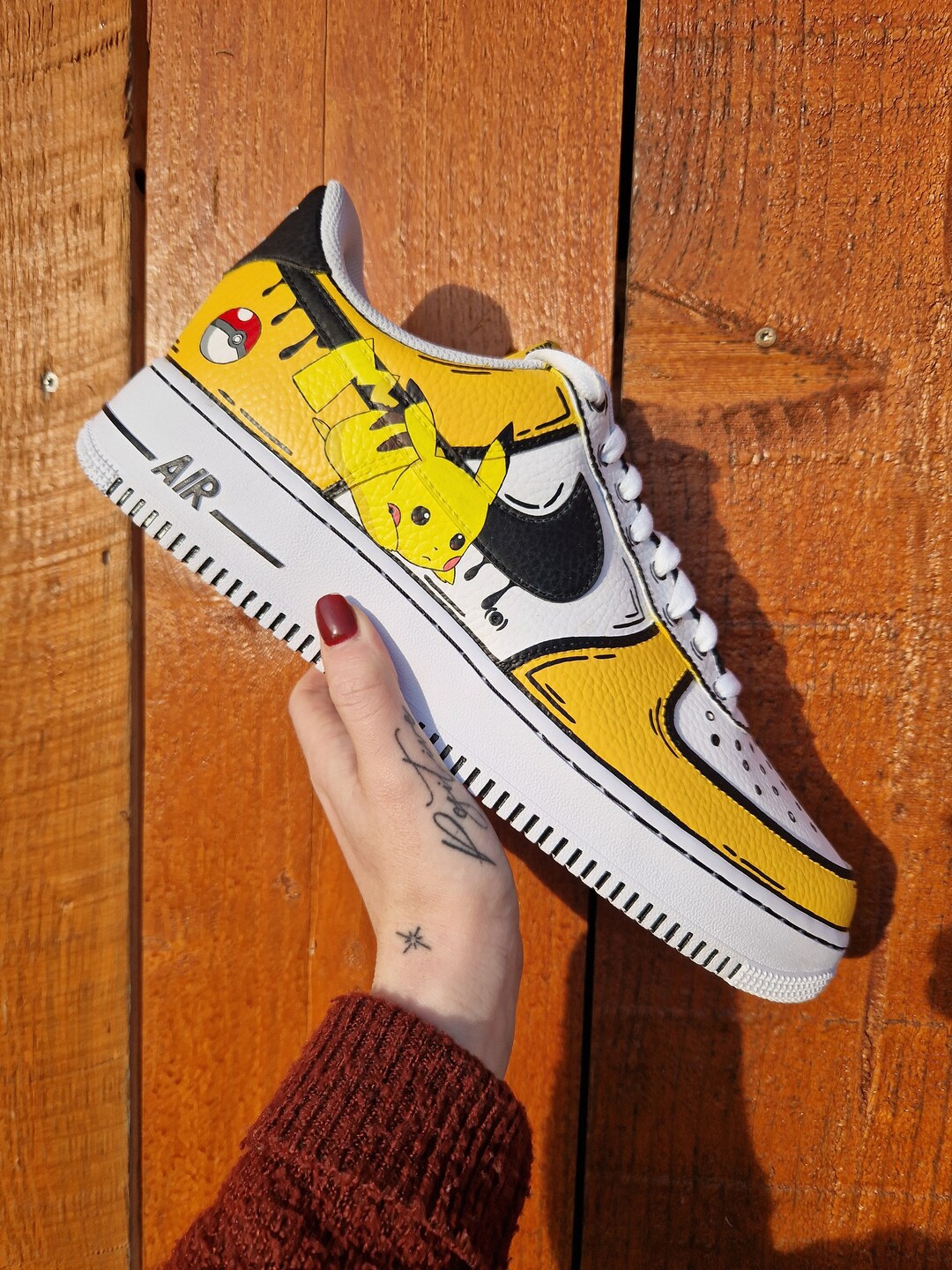 Air Force 1 Custom Pikachu Cartoon - Etsy