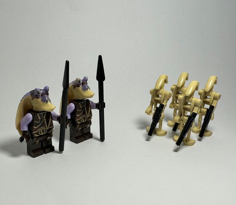 Star Wars Minifigures Set of 6 Naboo Gungans & Battle Droids - Etsy