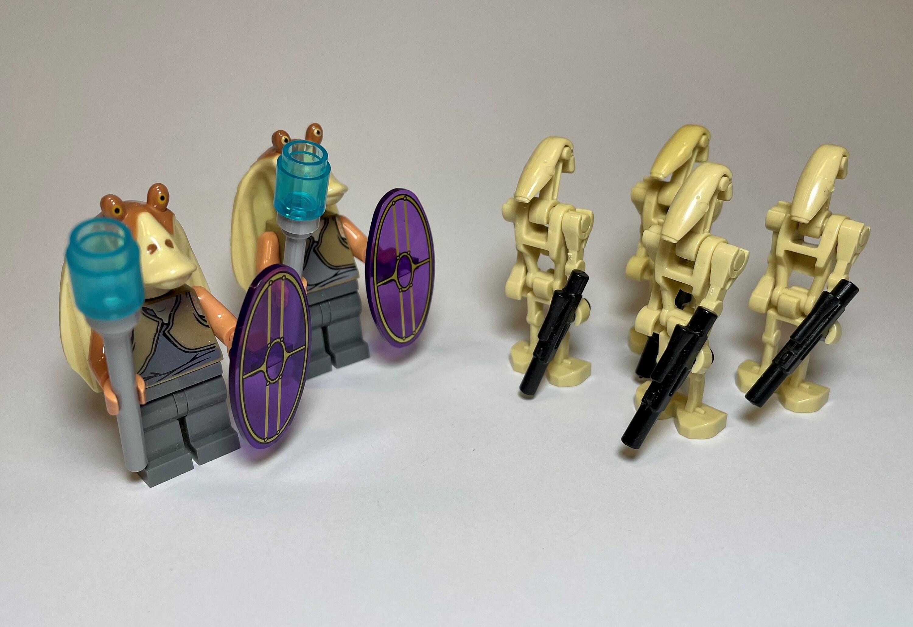 Star Wars Minifigures Set of 6 Naboo Gungans & Battle Droids - Etsy