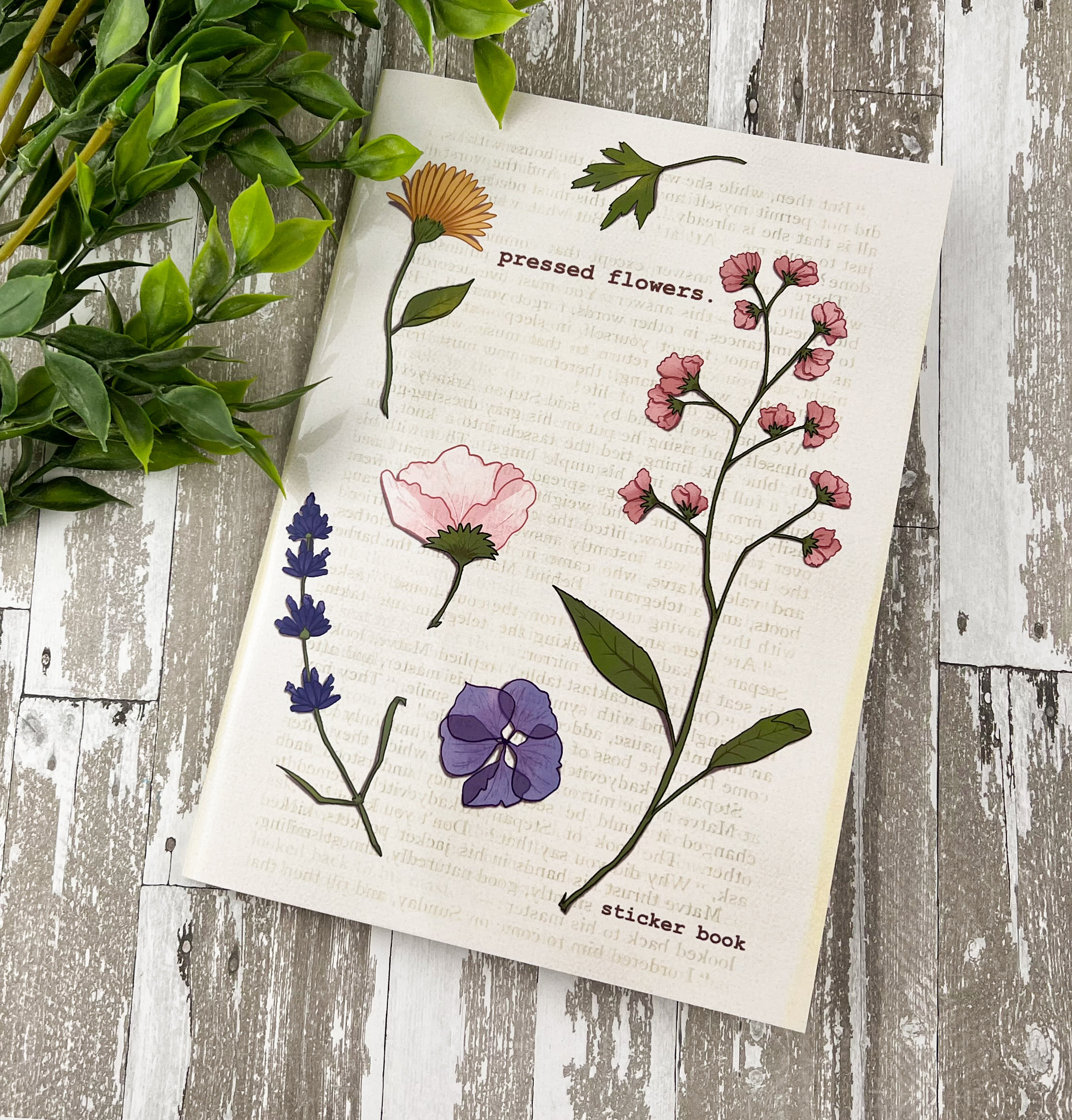 Pressed Flowers ~ Sticker Storage Book ~ Sticker Collection ...