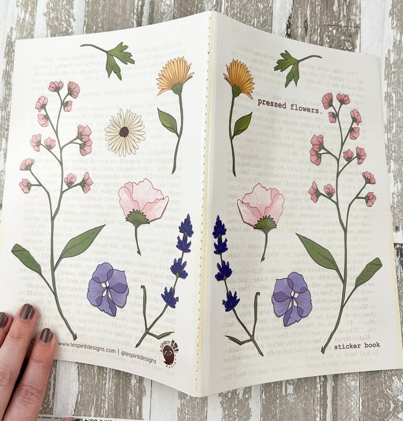 Pressed Flowers ~ Sticker Storage Book ~ Sticker Collection ...