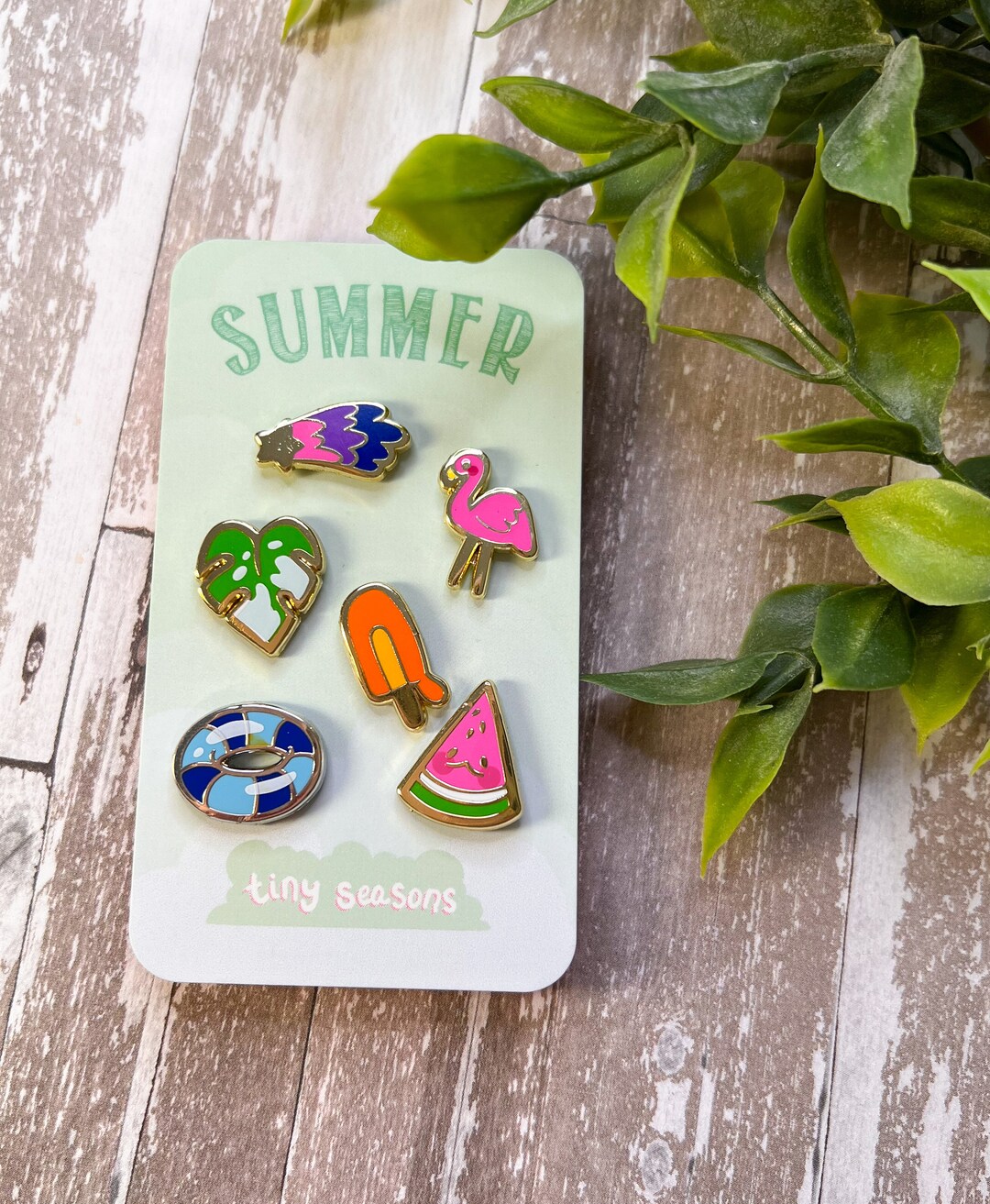 Summer Tiny Seasons Collection Hard Enamel Pin Mini Pin Gold Plated ...