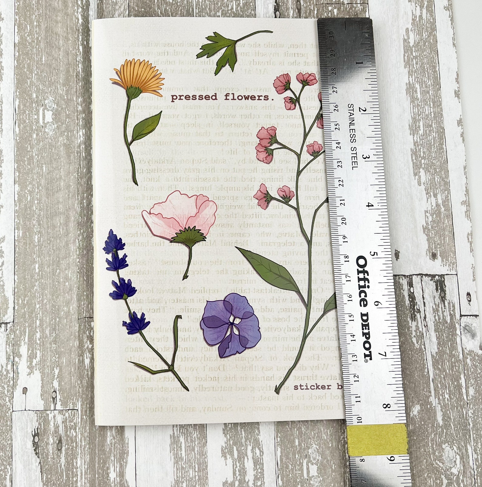 Pressed Flowers ~ Sticker Storage Book ~ Sticker Collection ...